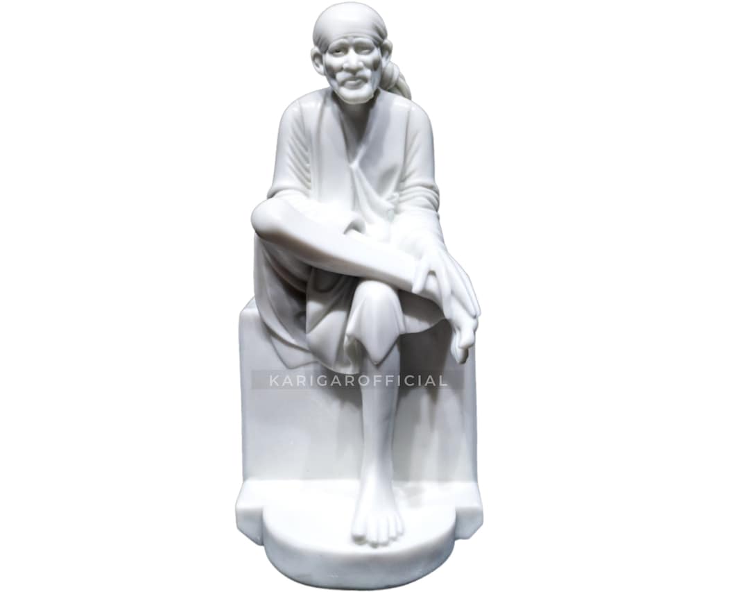 Sai Baba Statue Large 24 Inches White Marble Shirdi Sai Baba Murti ...