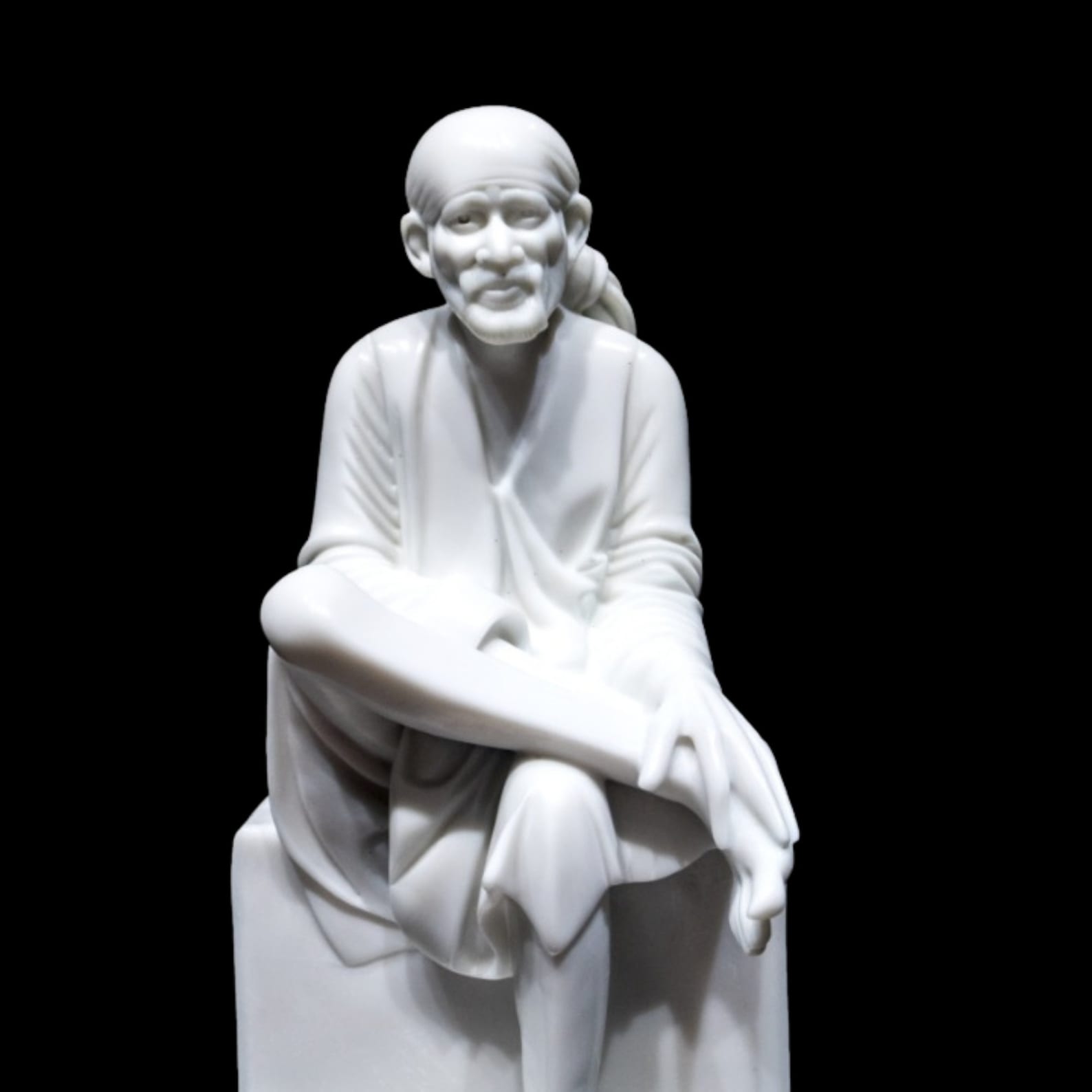 Sai Baba Statue Large 24 Inches White Marble Shirdi Sai Baba Murti ...