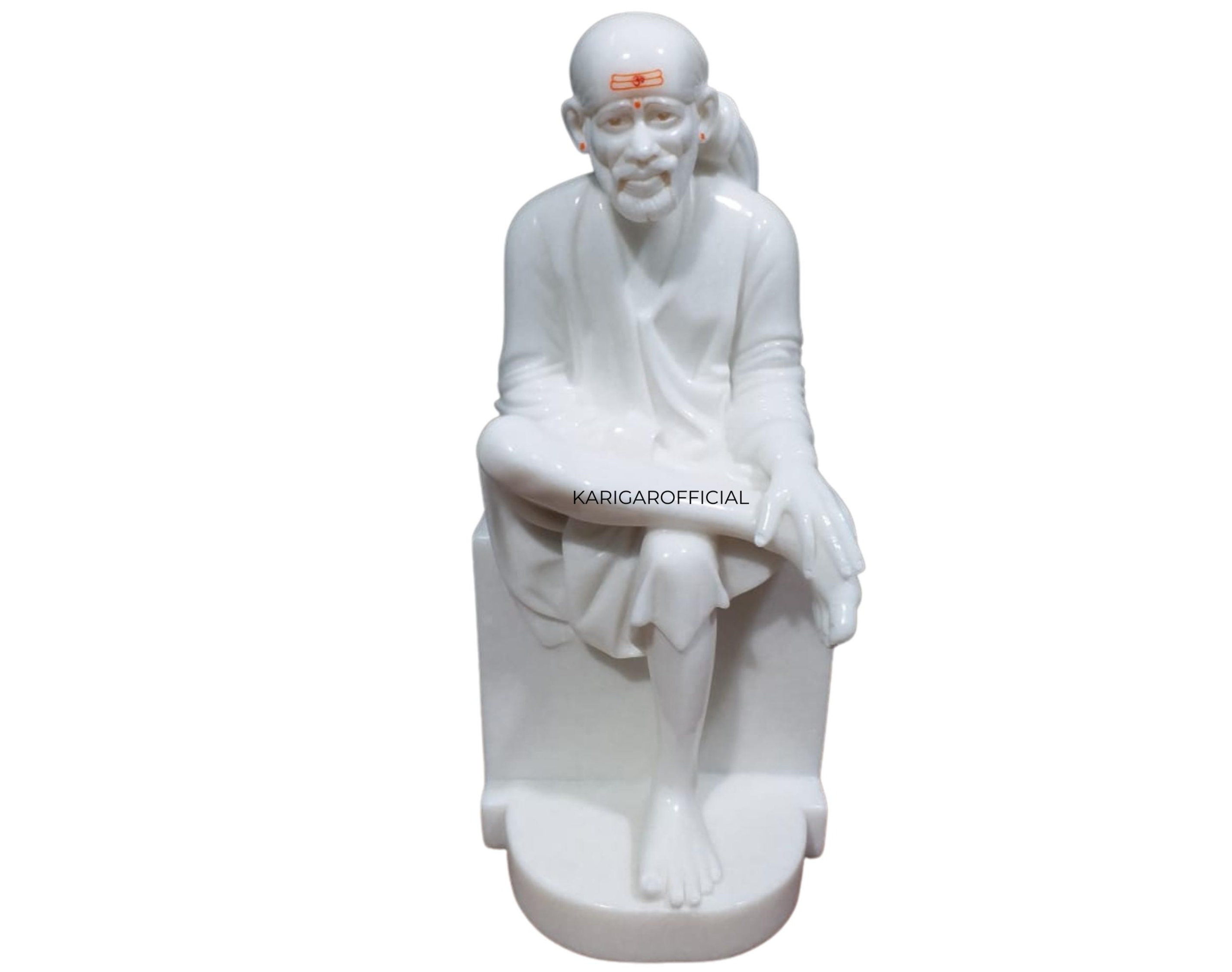 Sai Baba Statue Large 24 Inch Gold Leaf Work White Marble Shirdi Sai ...