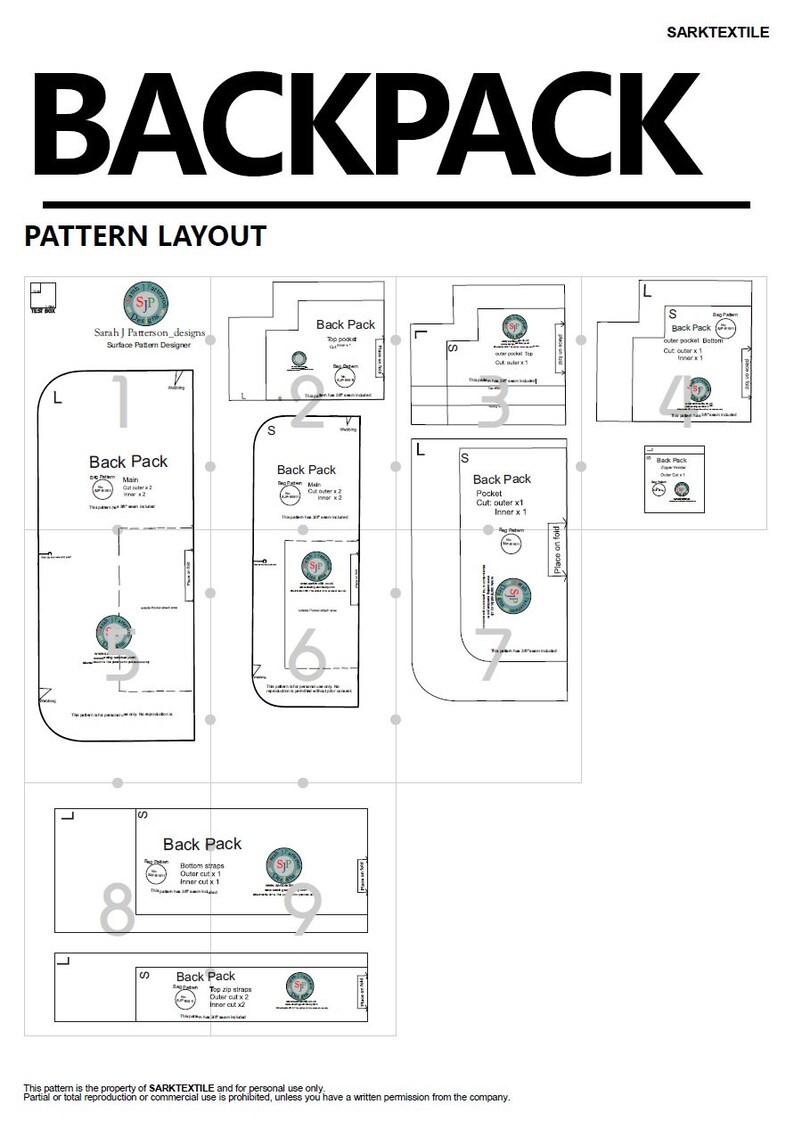 Sewing-sanctuary Sewing Pattern | Backpack / Bag - Etsy