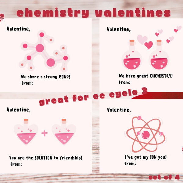 Chemistry Valentines Card - Etsy