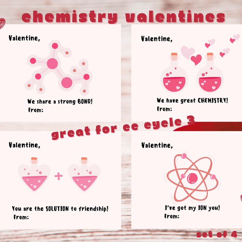 Chemistry Valentines Card - Etsy