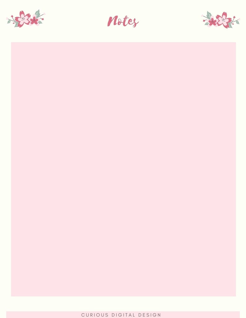 Notes Printable, to Do List Printable, Daily Notes Tracker, Shopping ...