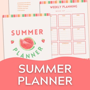 Summer Planner, Holiday Planner, Travel Checklist, Summer Reading List ...