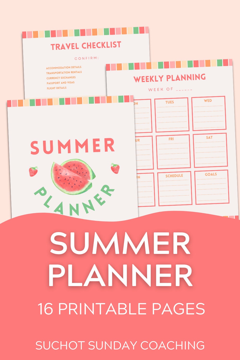 Summer Planner, Holiday Planner, Travel Checklist, Summer Reading List ...