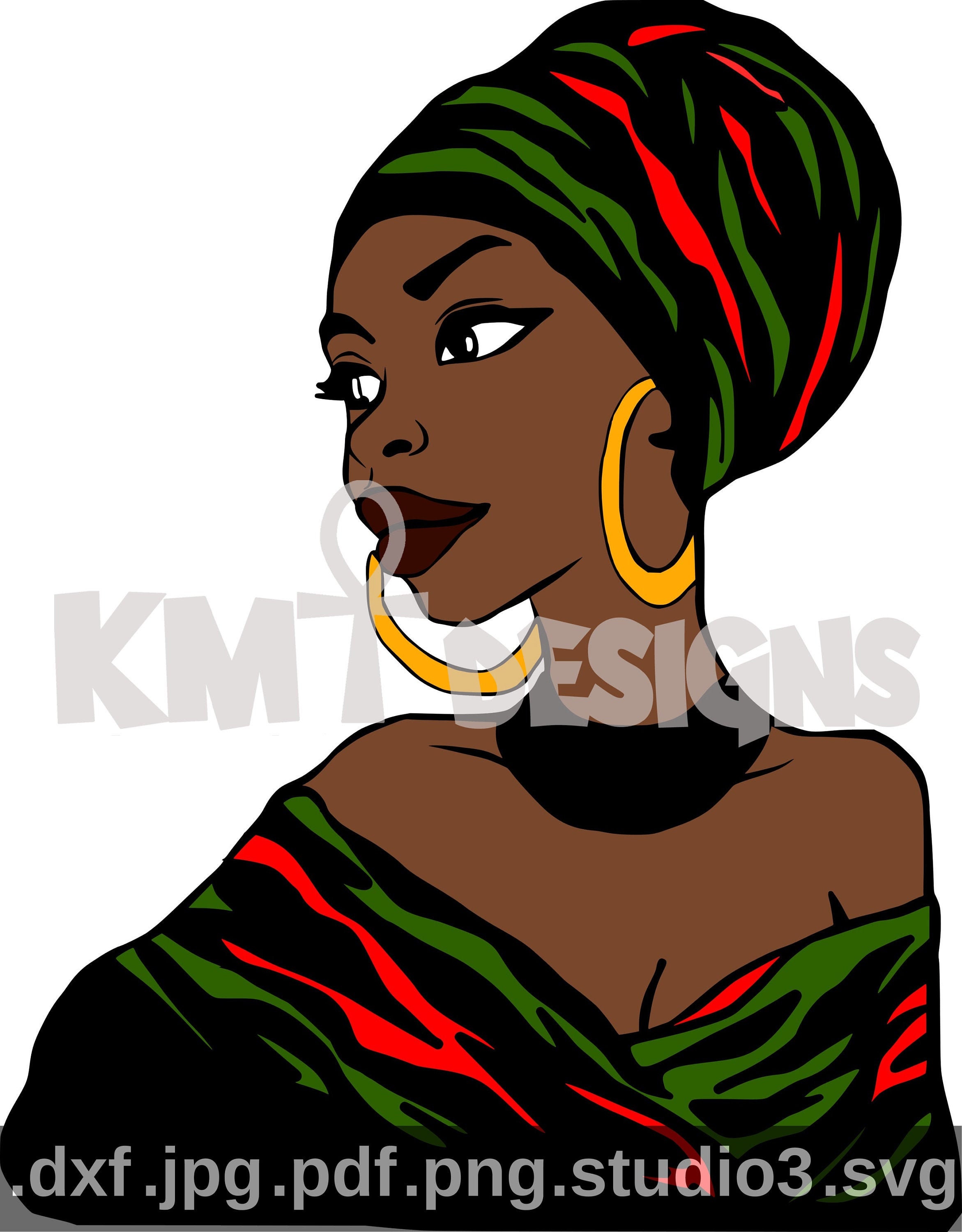 Kamit Queen hatchepsout SVG African Woman SVG | Etsy