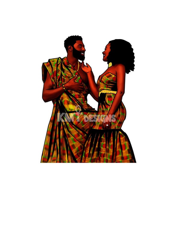 AFRO LOVE Black Love One Love African Couple Clipart - Etsy