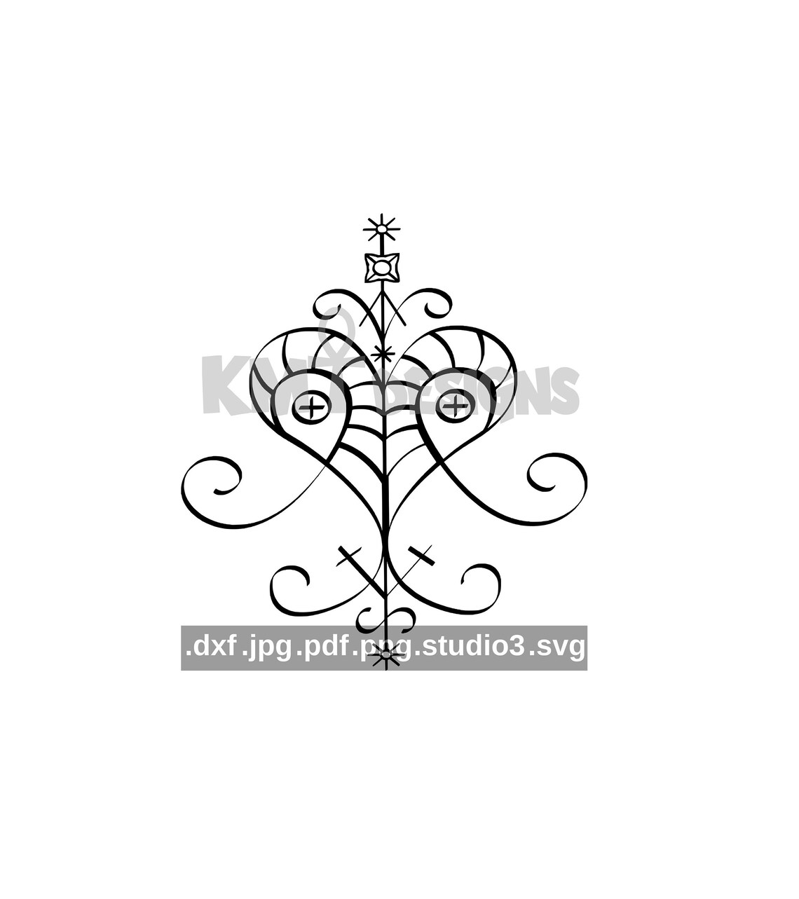 Veve erzulie Freda V2 SVG - Etsy UK