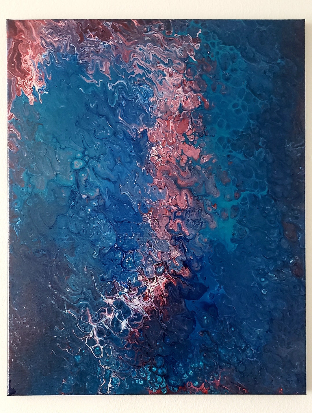 Acrylic Flip Cup Pour on 16x20 Stretch Canvas - Etsy