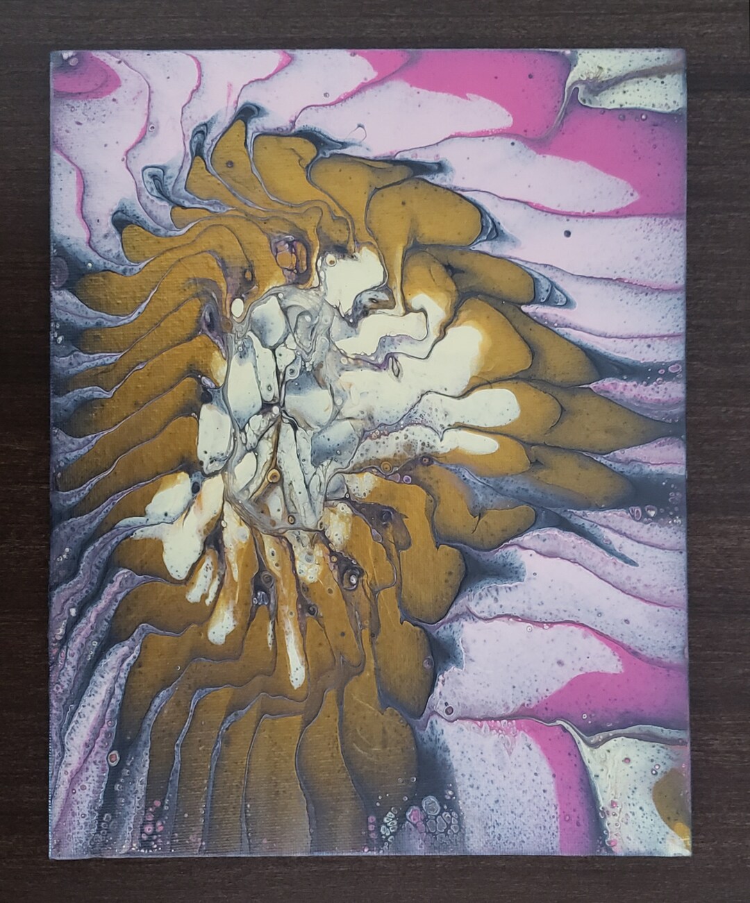 Acrylic Colander Pour on 8x10 Flat Canvas - Etsy