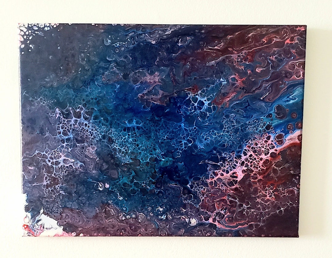 Acrylic Flip Cup Pour on 12x16 Stretch Canvas - Etsy