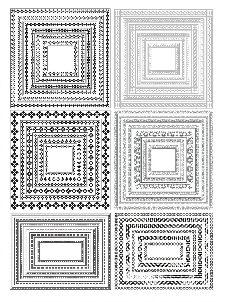 Frames and Labels. Printable Sheet, Digital Download - Etsy