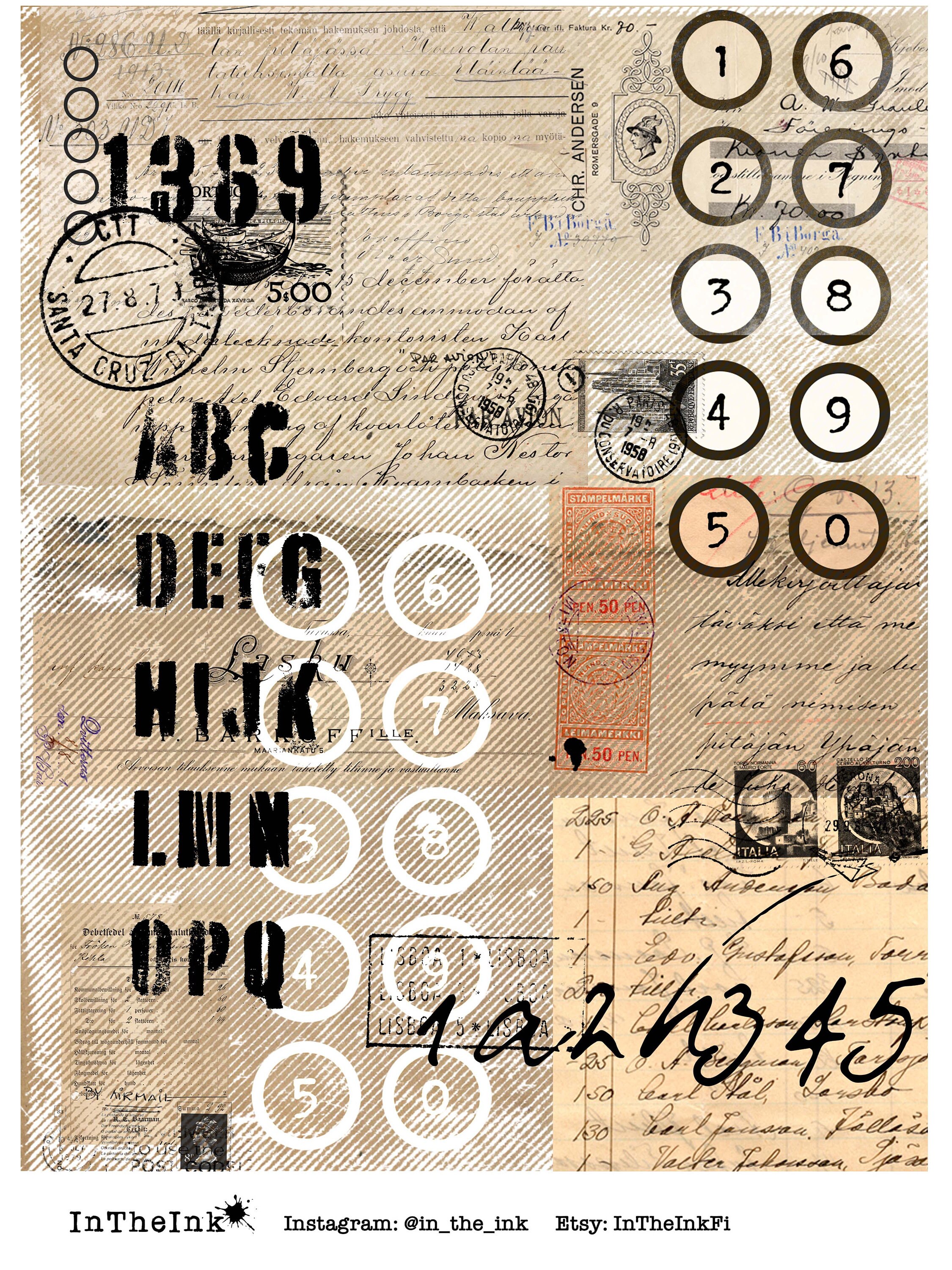 Vintage Documents Printable Ephemera Kit Junk Journal - Etsy
