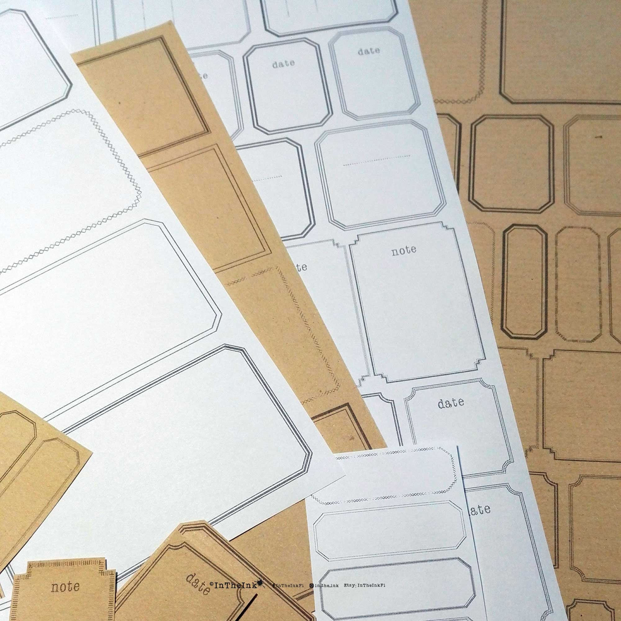 Printable Labels Art Journal Vintage Journaling Junk - Etsy