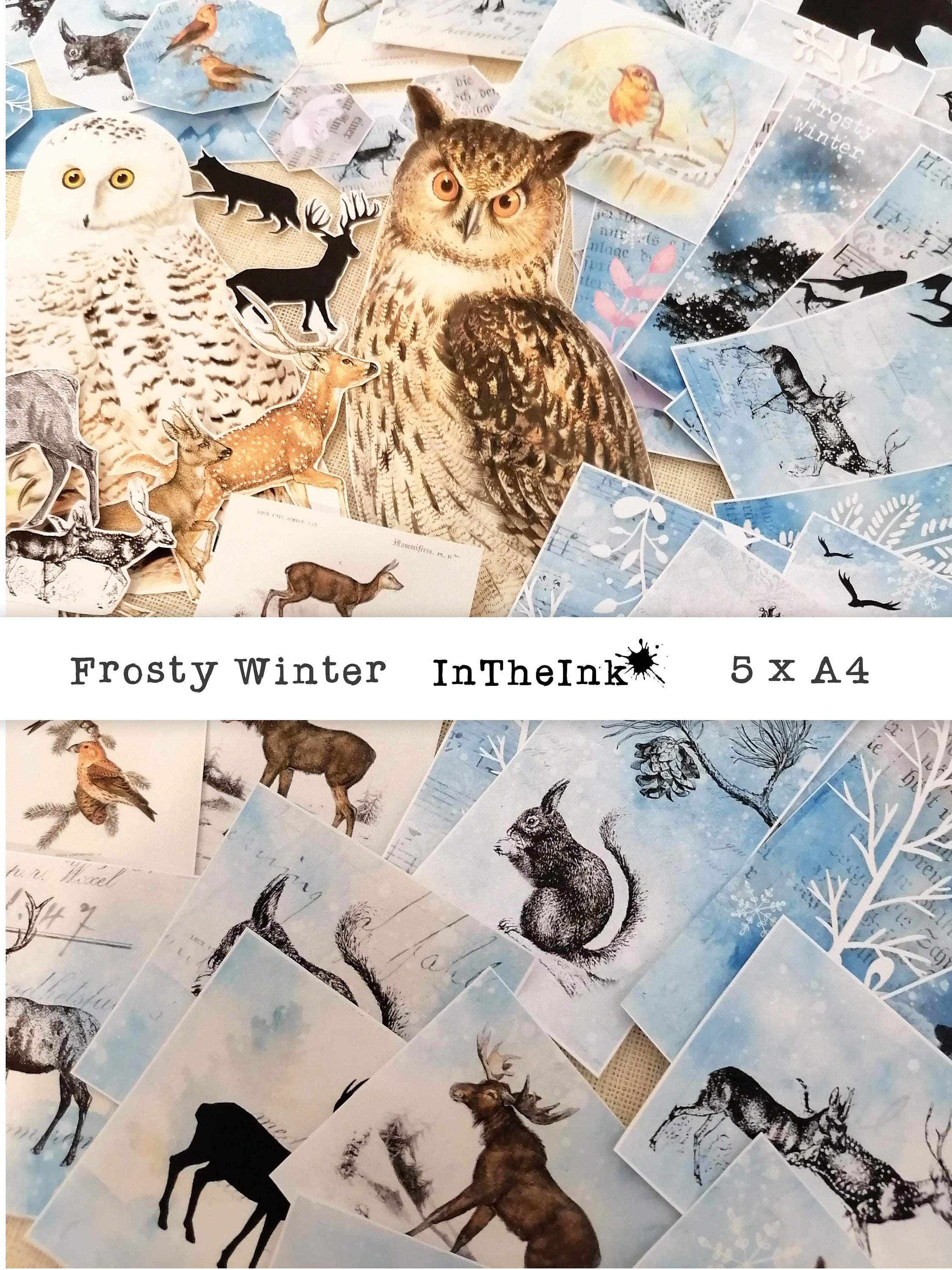 Frosty Winter, Printable Ephemera Kit, Junk Journal, Ephemera ...