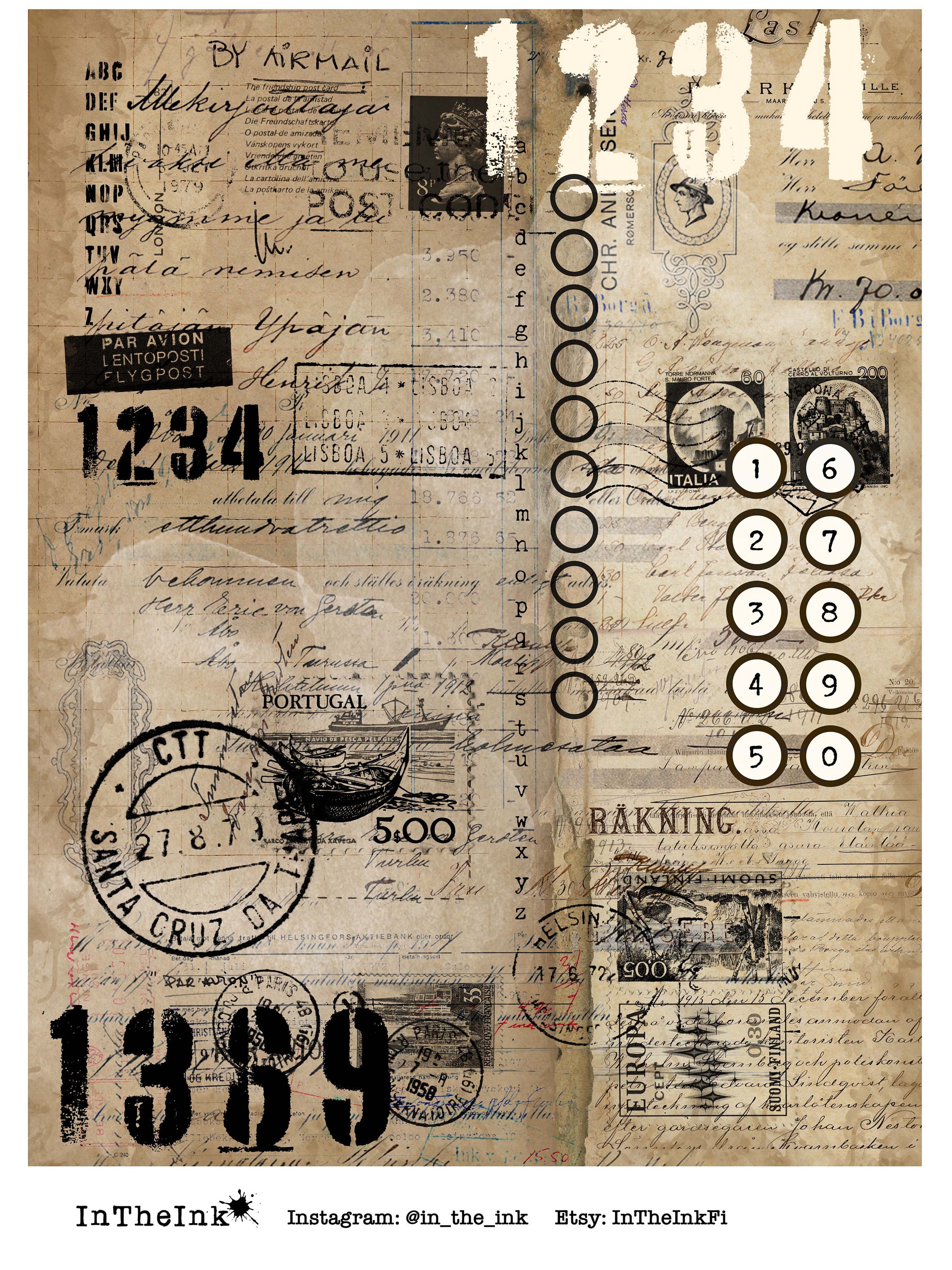 Vintage Documents Printable Ephemera Kit Junk Journal - Etsy