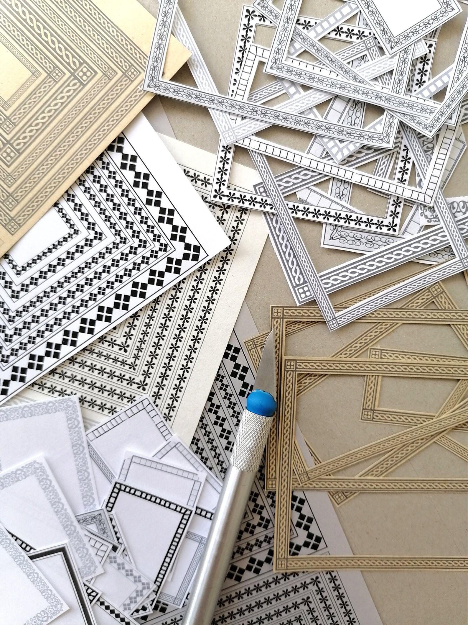 Frames and Labels. Printable Sheet, Digital Download - Etsy