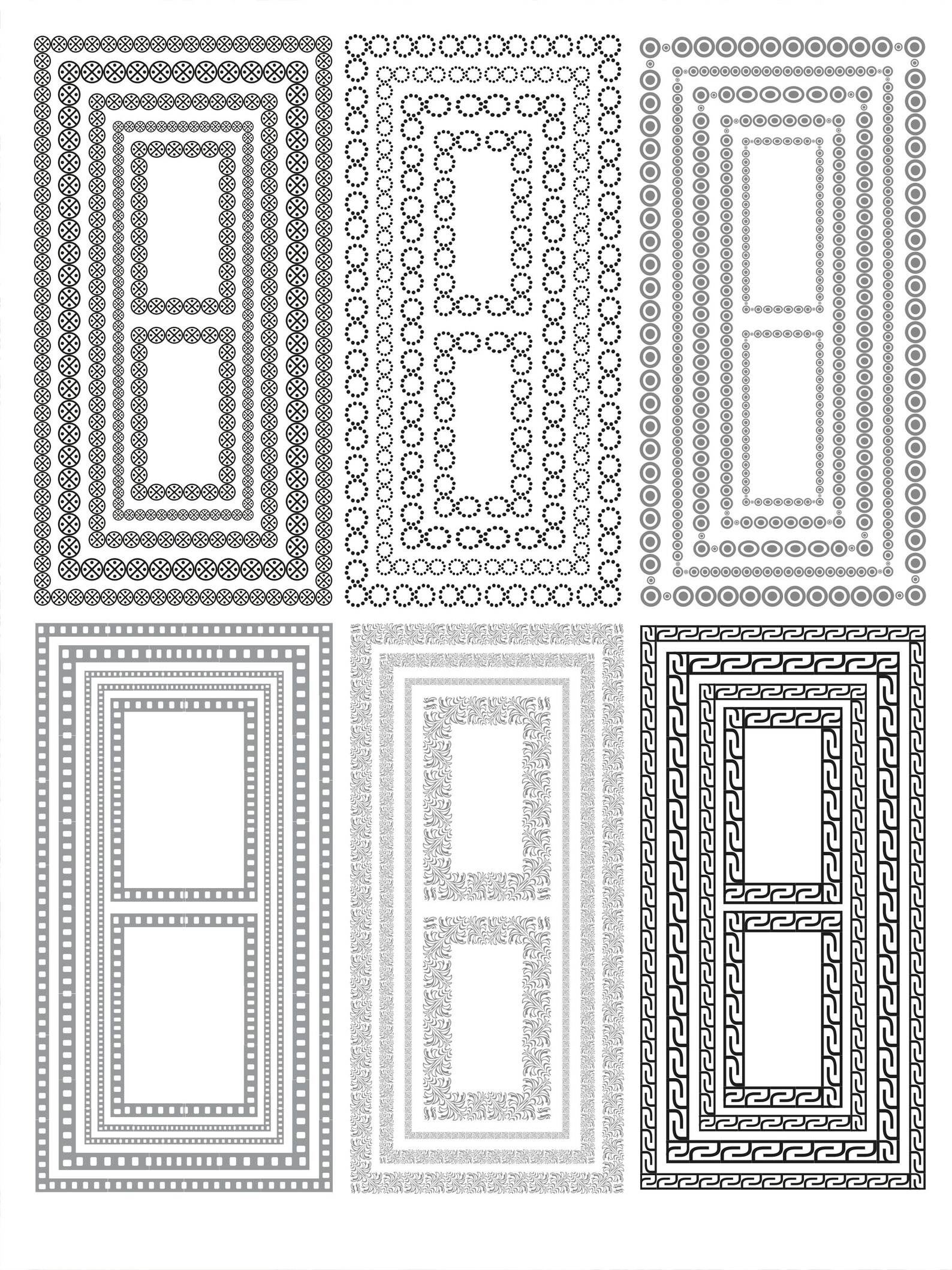 Frames and Labels. Printable Sheet, Digital Download - Etsy