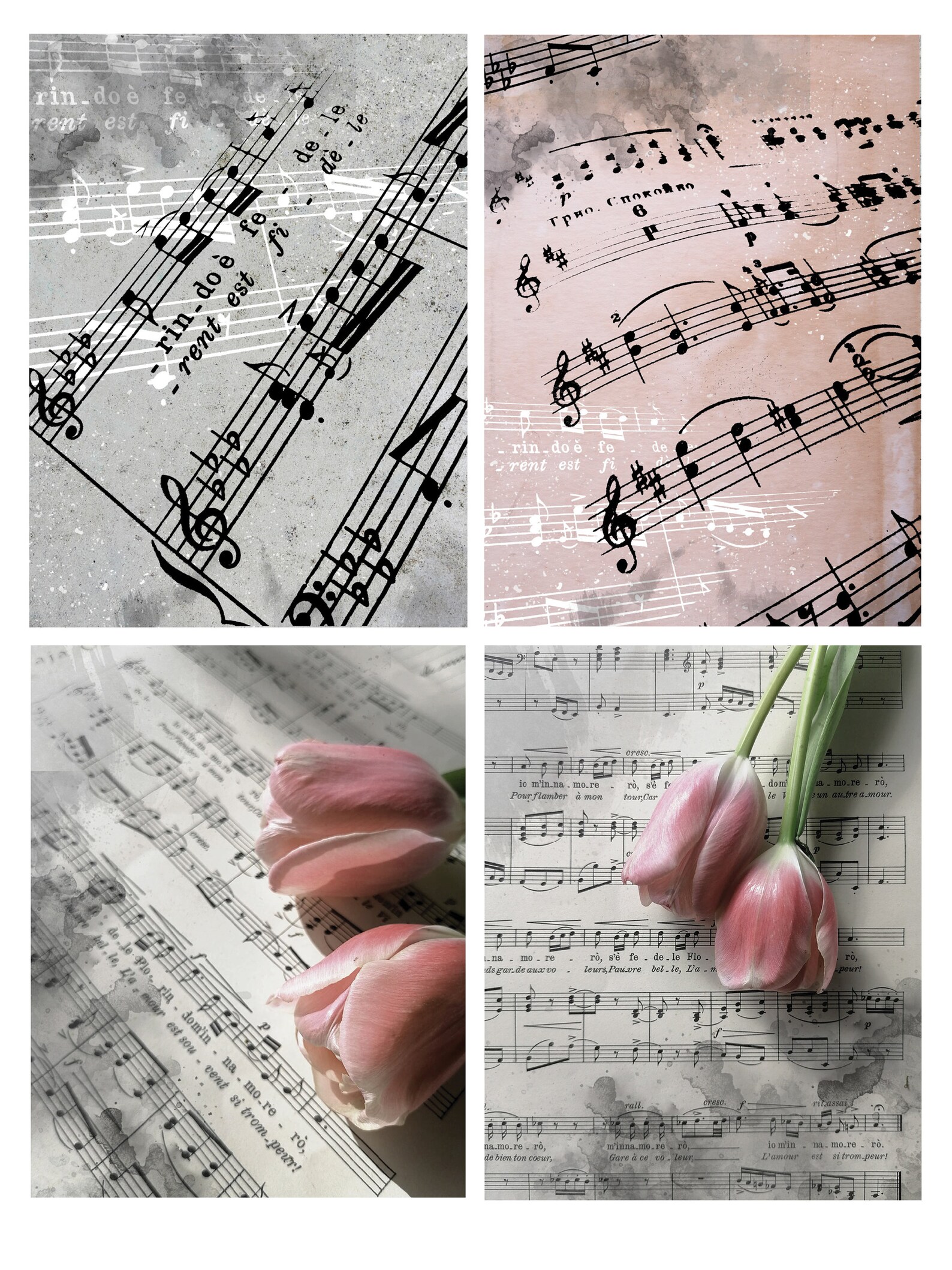 Vintage Music Sheet Ephemera. Printable Collage Sheet Digital - Etsy