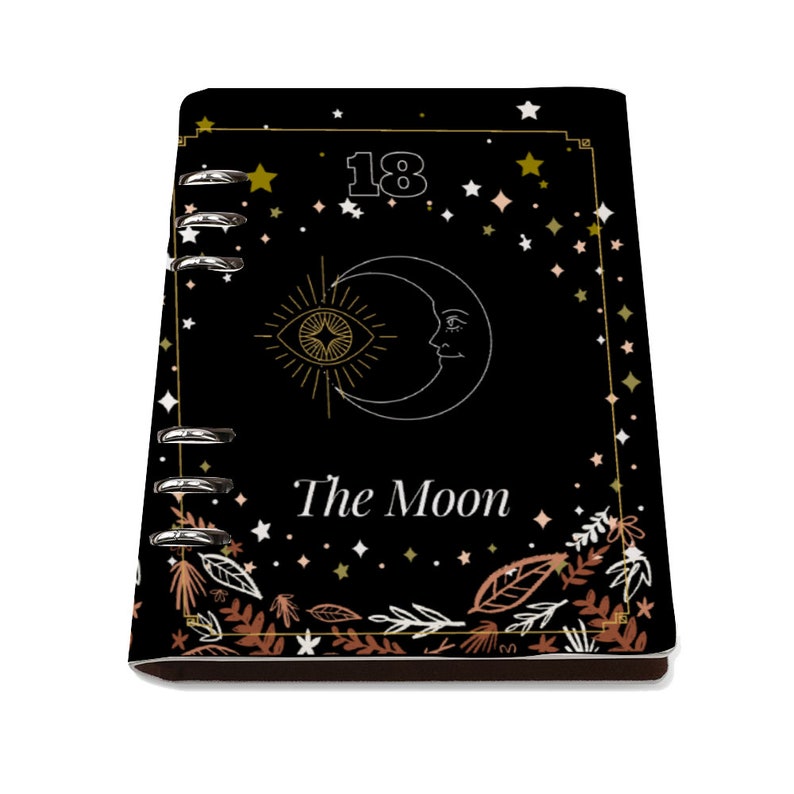 The Moon Tarot Card Art Binder Notebook A6 Detachable Notes Binder ...