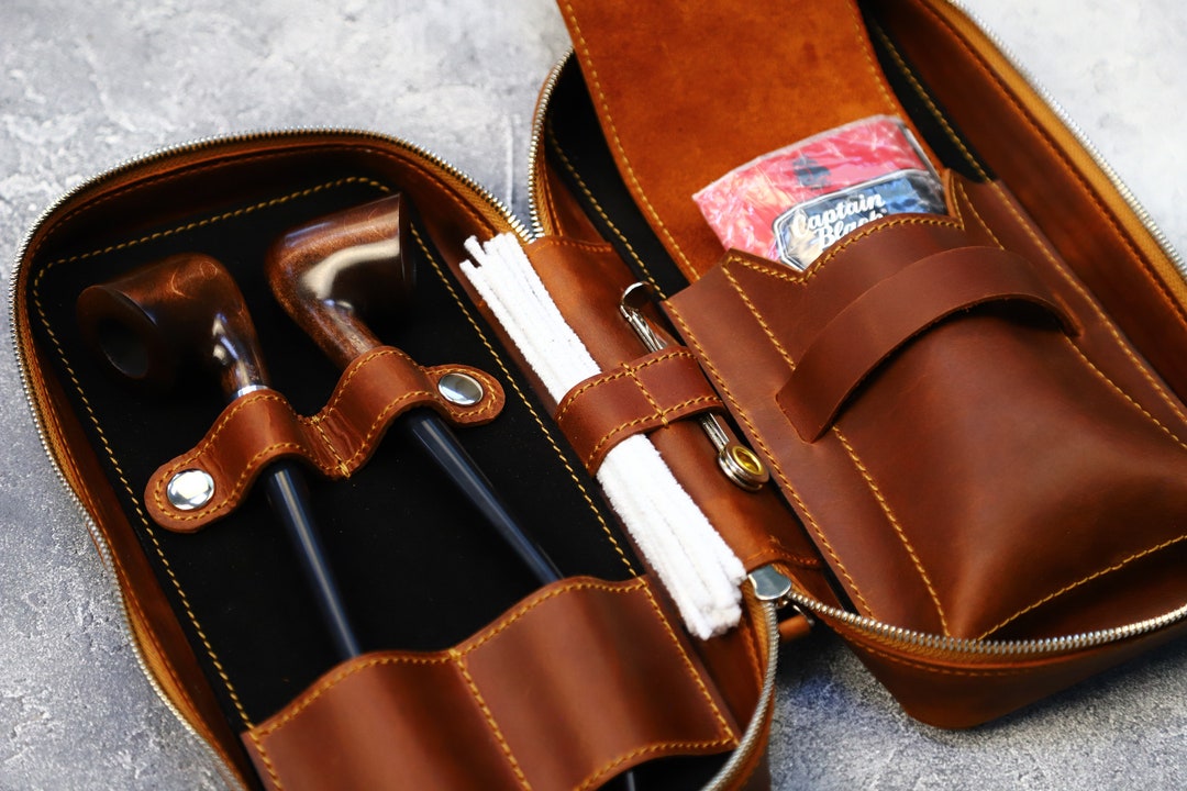 Churchwarden Tobacco Pipe Case *leather Pipe Bag*pipe Pouch*smoking ...