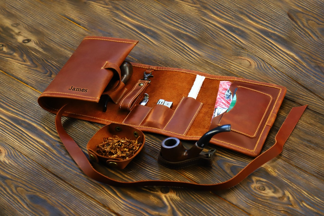 Leather Pipe Pouch *tobacco Pipe Travel Case*personalized Pipe Case ...