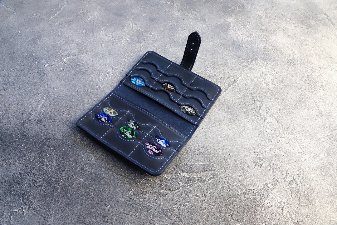 Handmade Leather Guitar Pick Holder-ideal Gift for Guitar Players ...