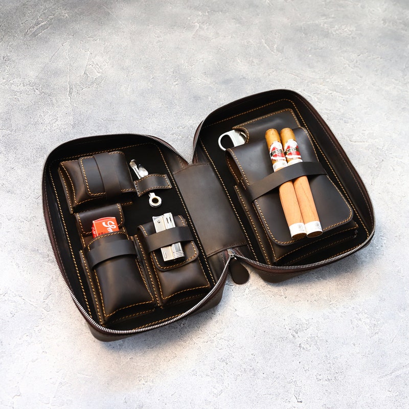 Leather Cigar Case - Etsy