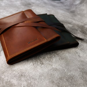 Leather Drawing Album Cover, Drawing Pad, Pen Case, Personalized ...
