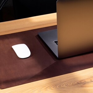 Personalized Leather Desk Mat *leather Desk Pad *large Leather Mousepad ...
