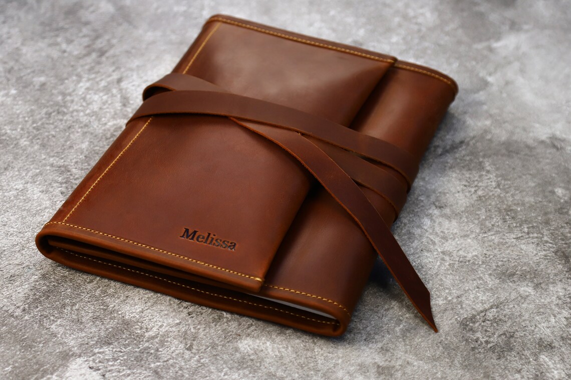 Leather Drawing Album Cover, Drawing Pad, Pen Case, Personalized ...