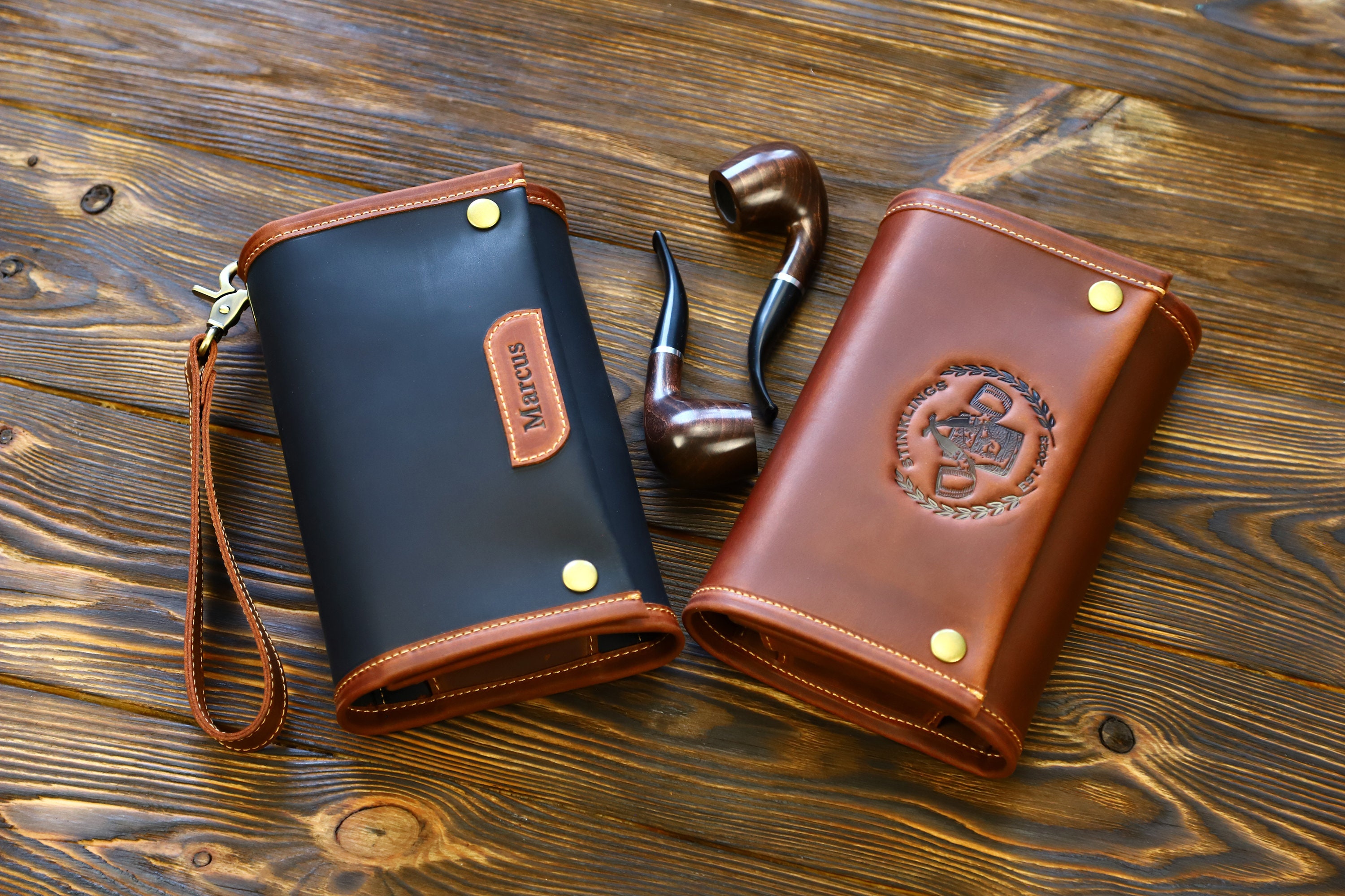Leather Case for Pipe Smokers Kit* Tobacco Smokers Gift*tobacco Smokers ...