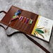 Leather Drawing Album Cover, Drawing Pad, Pen Case, Personalized ...