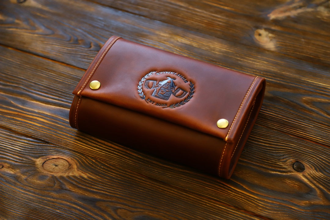Leather Case for Pipe Smokers Kit* Tobacco Smokers Gift*tobacco Smokers ...