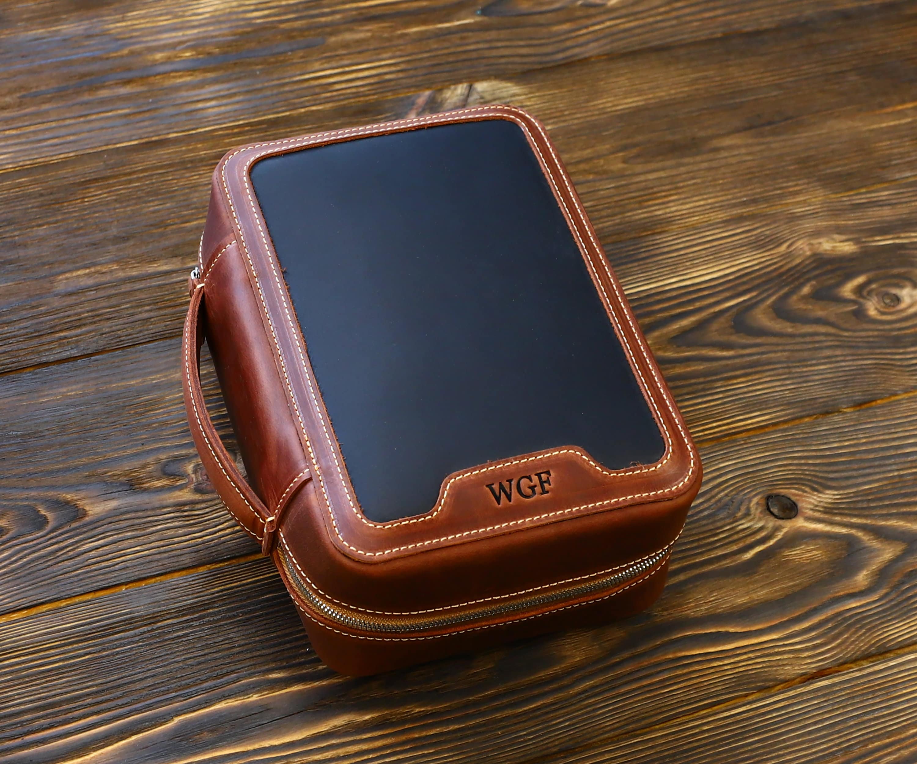 Leather Pipe Case, Zippered Pipe Bag, Leather Pipe Bag, Leather Pipe ...