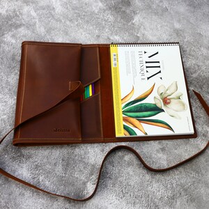 Leather Drawing Album Cover, Drawing Pad, Pen Case, Personalized ...