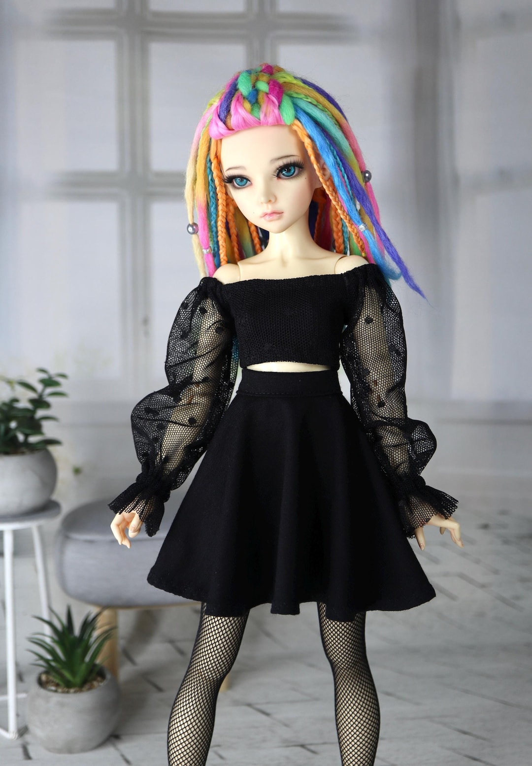 Minifee Clothes: Top, Skirt, Stocking, Minifee Active Line Clothes, BJD ...