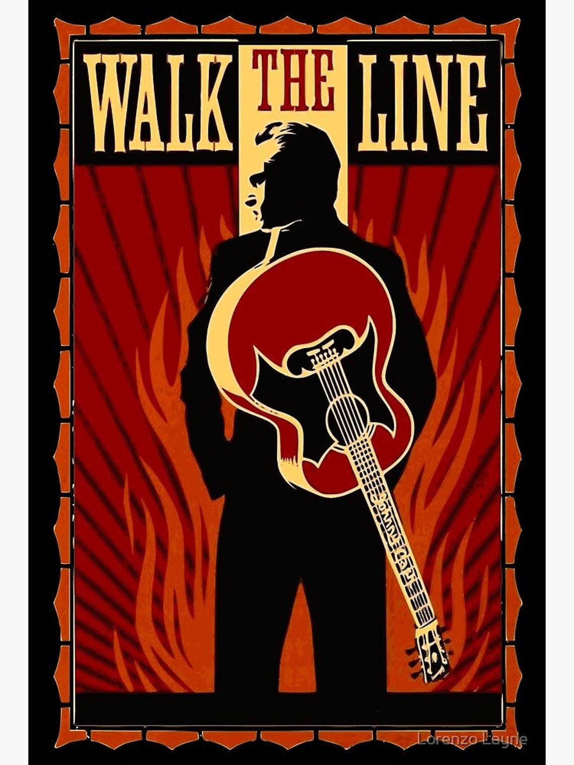 WALK THE LINE Movie Poster Johnny Cash verr1 gloss poster | Etsy
