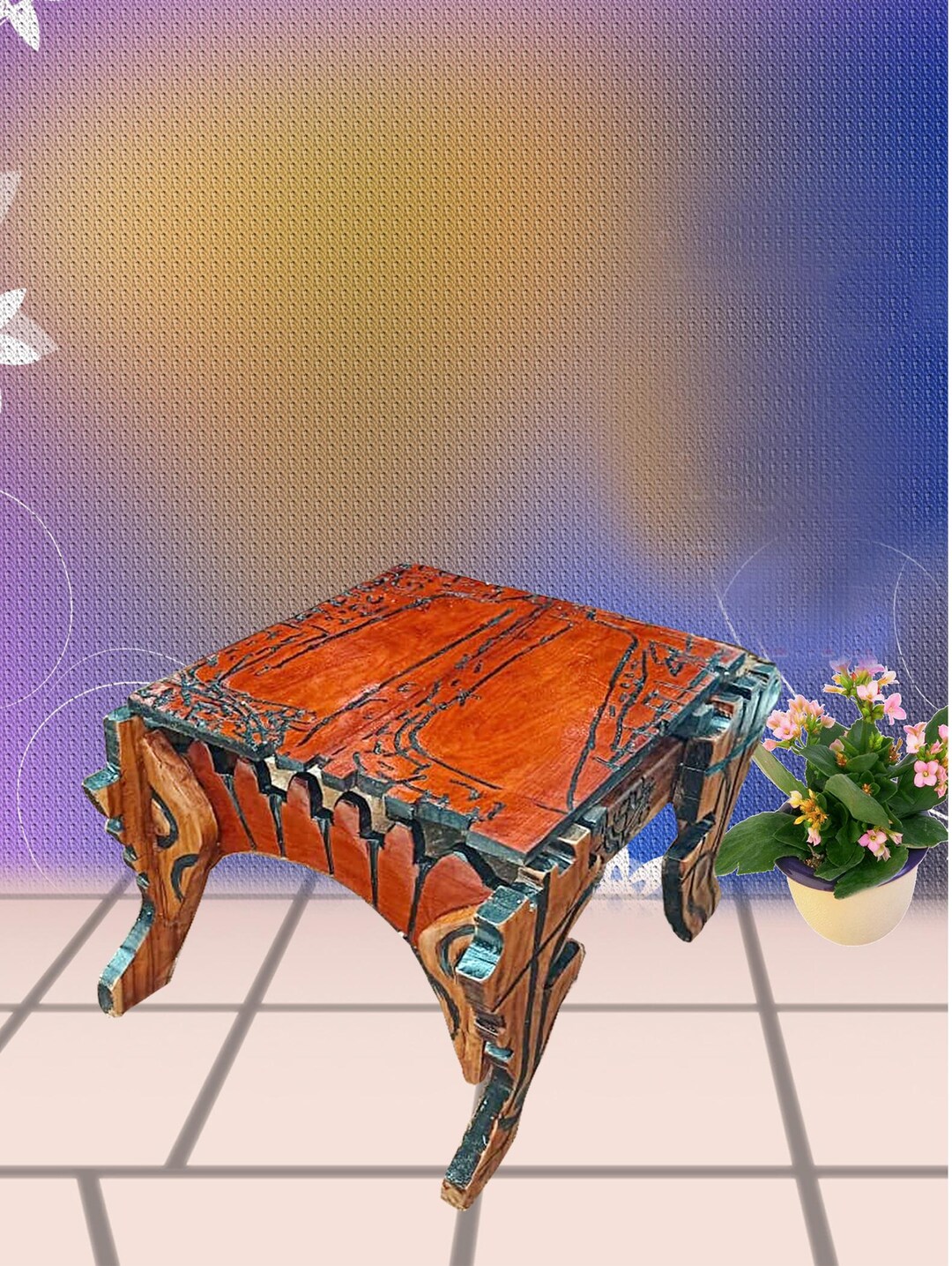 Hand Carved Wood Coffee Table(the Claws of the Leopard) - Etsy