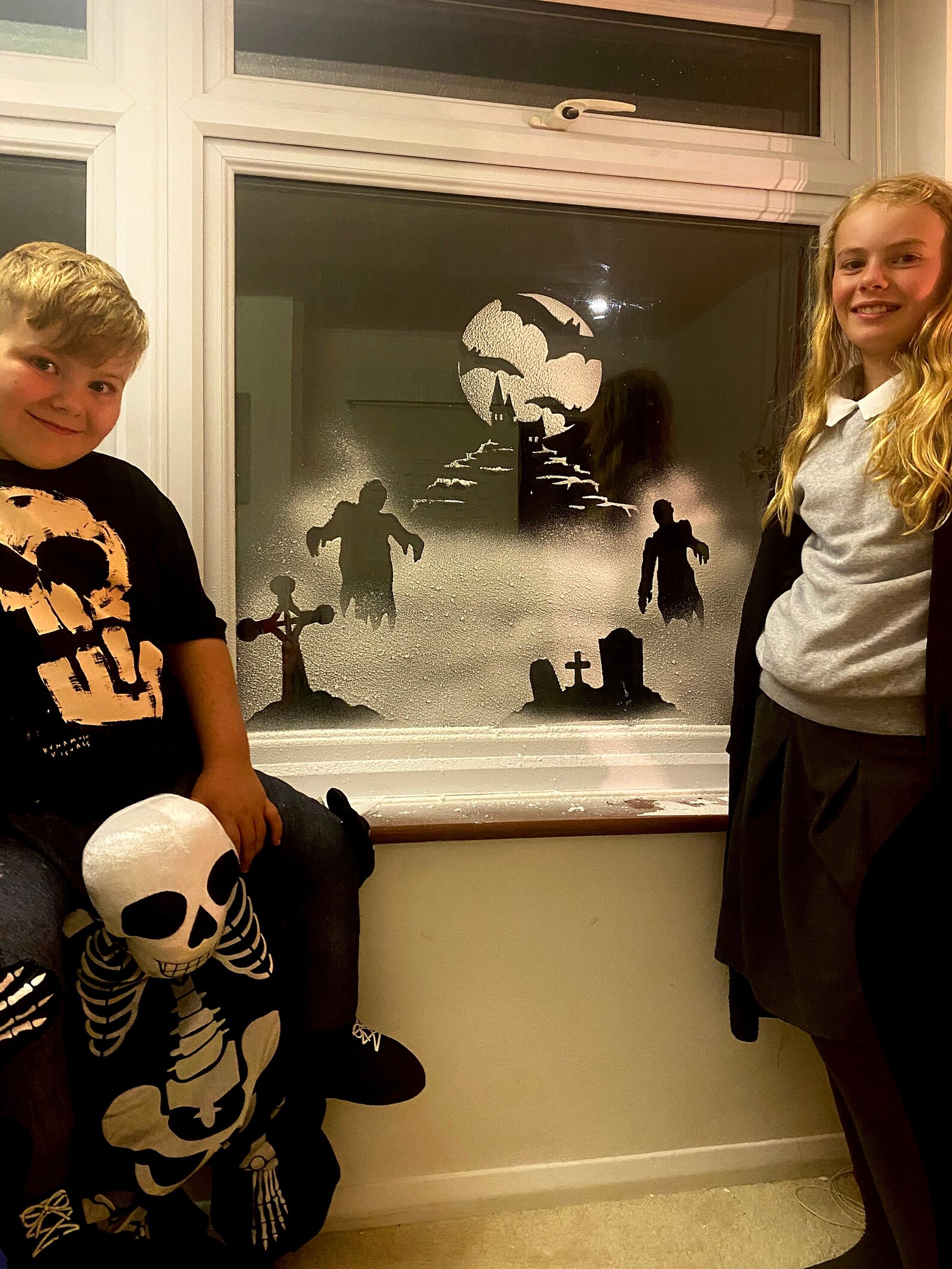 Halloween window stencil pack | Etsy