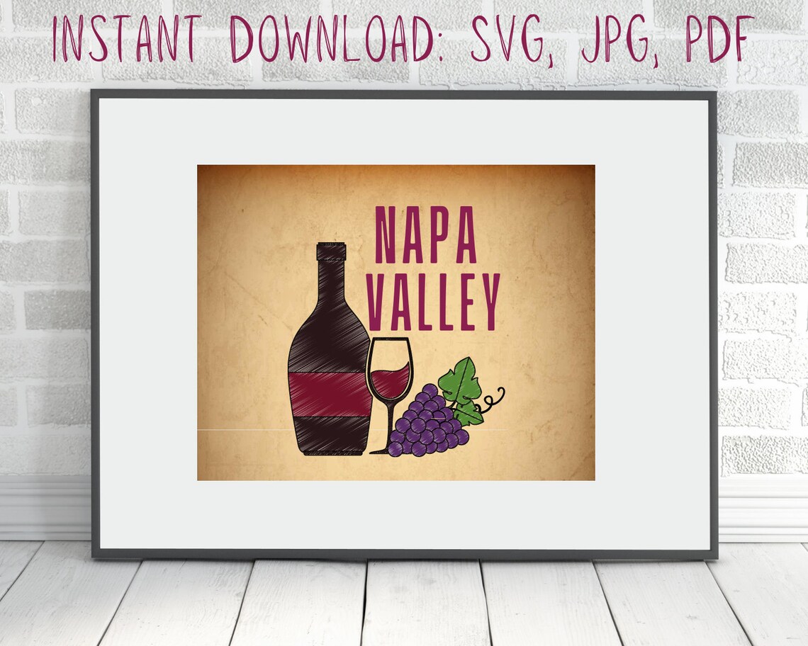 Napa Valley Graphic Design Image File Formats: PNG JPEGPDF | Etsy