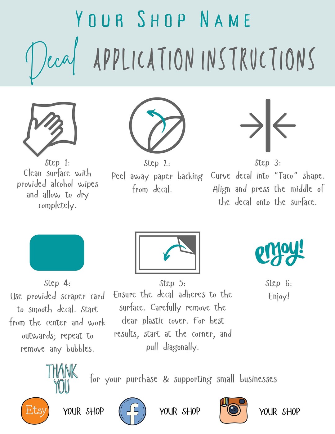 Vehicle Decal Sticker Application Instructions Downloadable File File ...