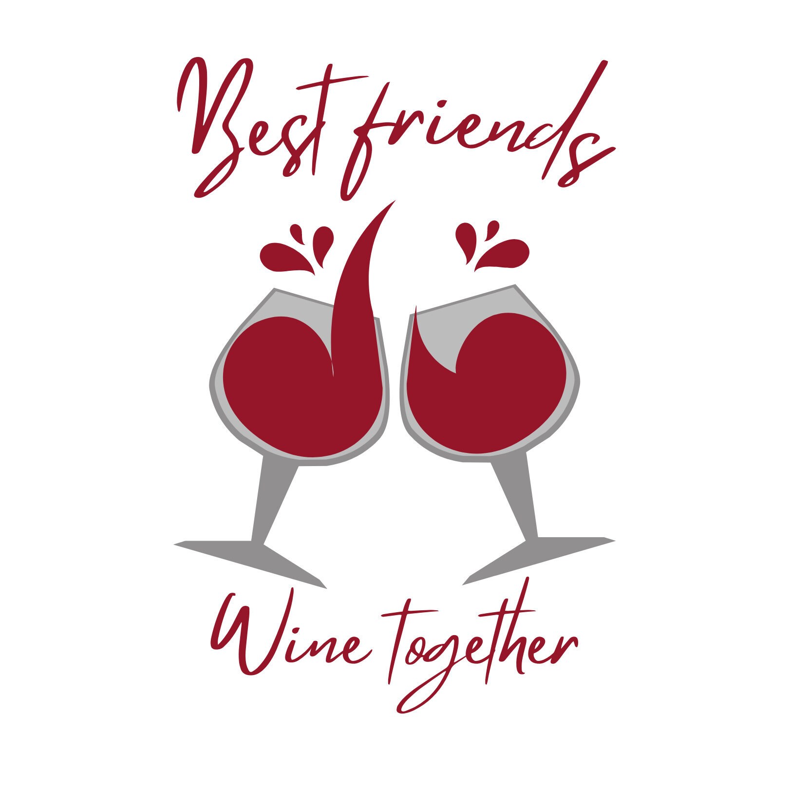 Best Friends Wine Together Graphic Design Image File Formats: - Etsy