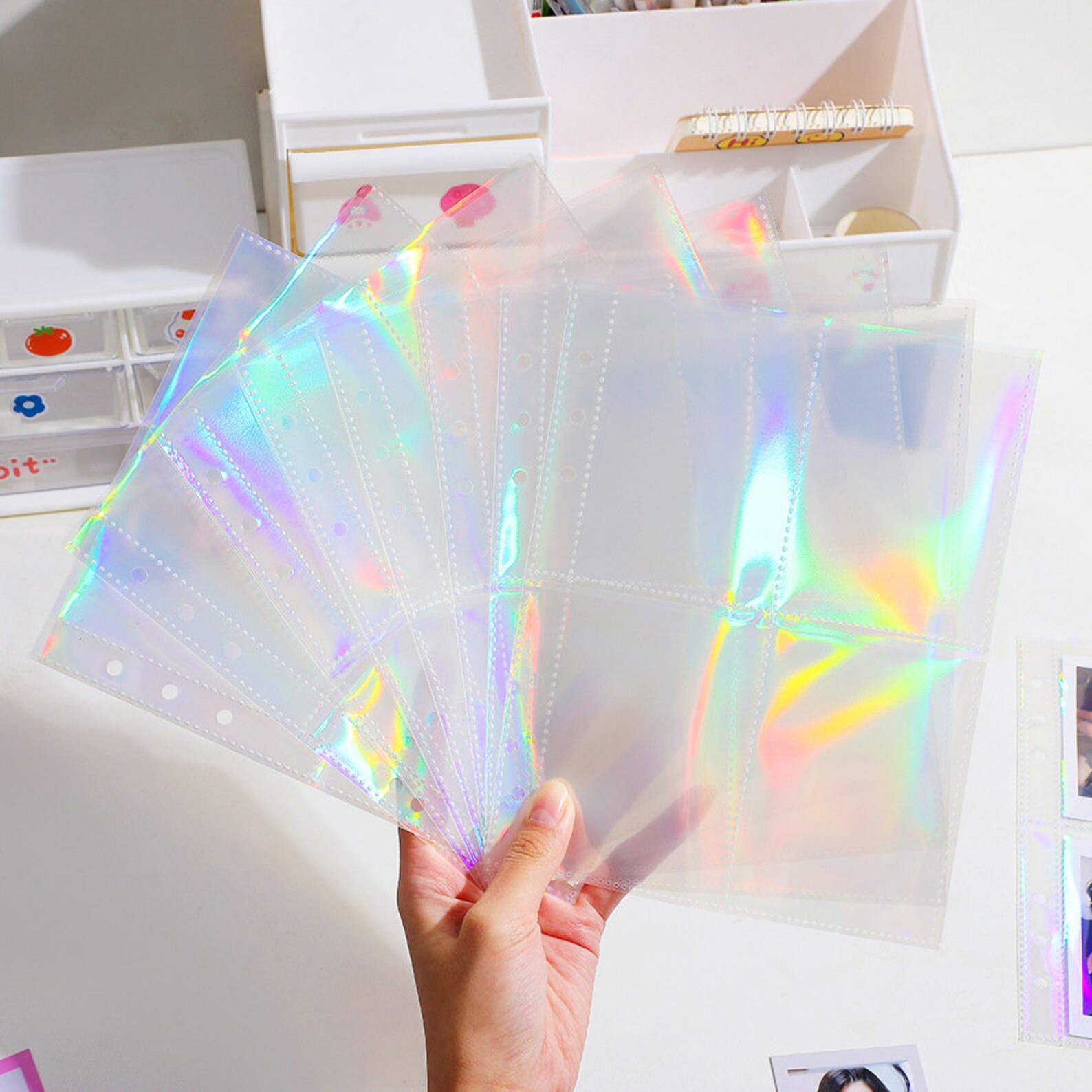 A5 Kpop Photocard Binder Glitter Zipper Bag - Etsy