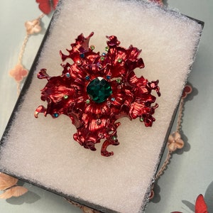 Beautiful Red Flower Brooch&pendant Fashion Jewelry Trends Vintage ...