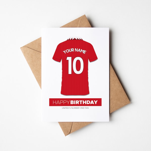 Manchester United Birthday Cards - Etsy UK