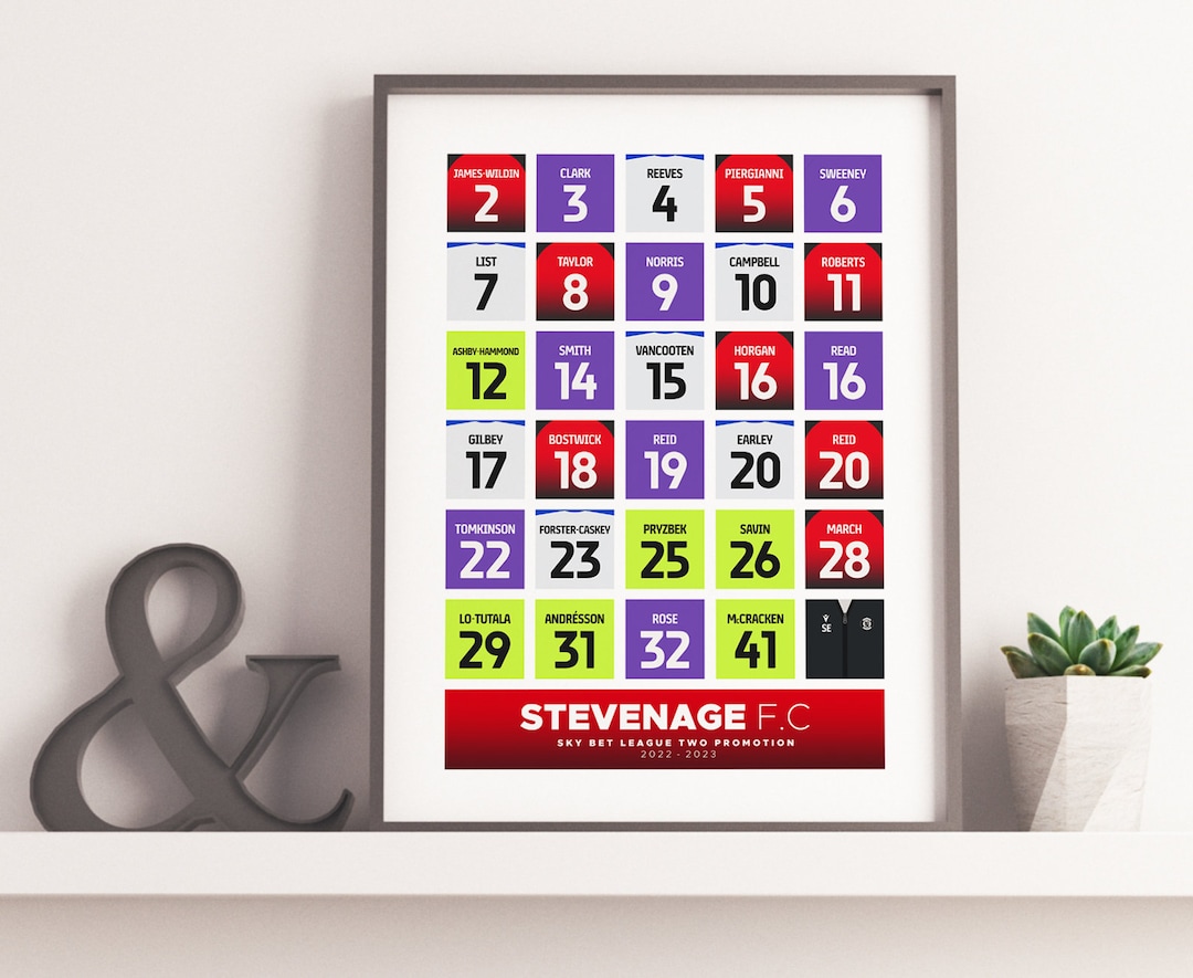 Stevenage 2022/23 Promotion Poster Stevenage FC, League Two, Stevenage ...