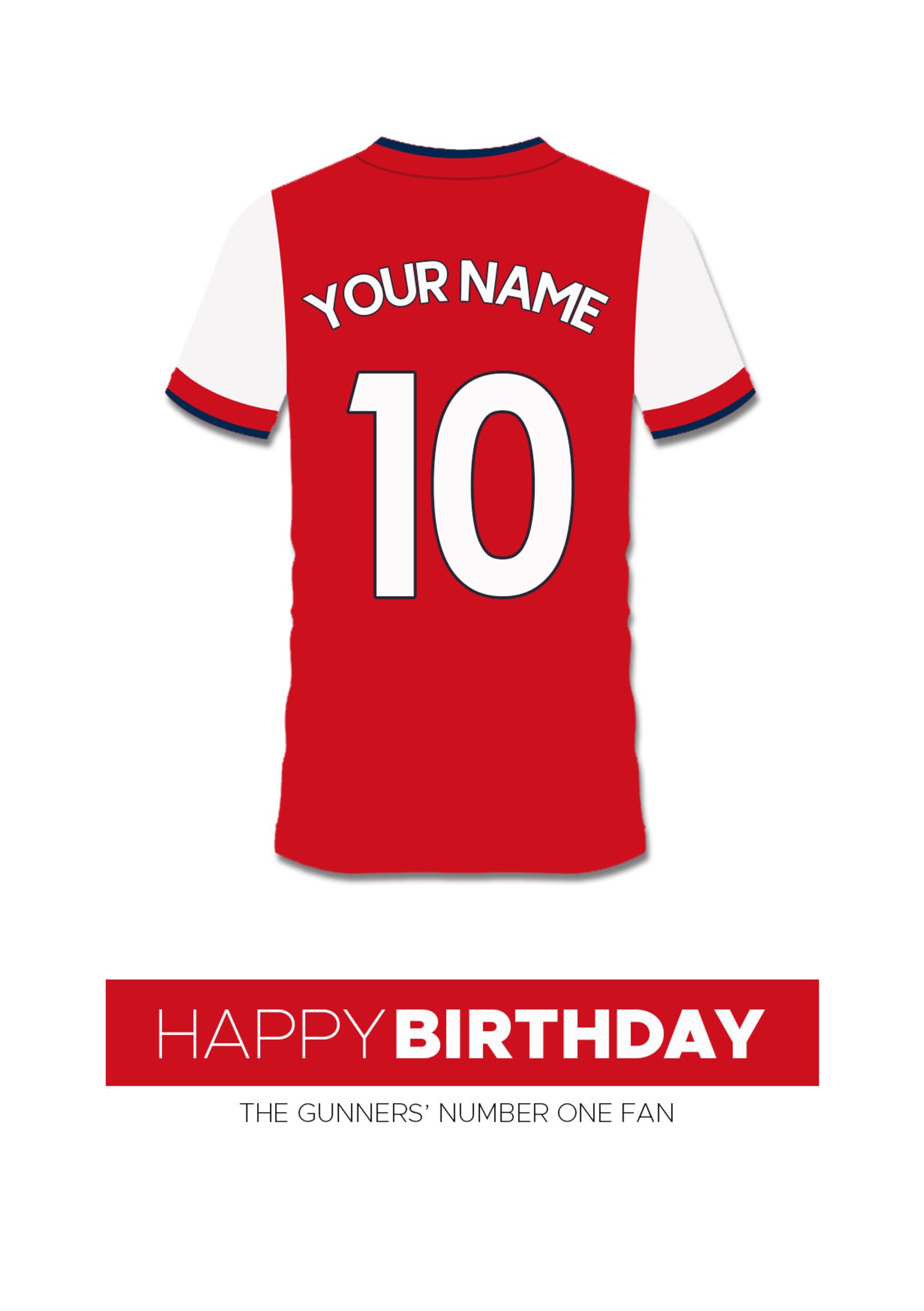 Personalised Arsenal FC Birthday Card Arsenal Greeting Card | Etsy