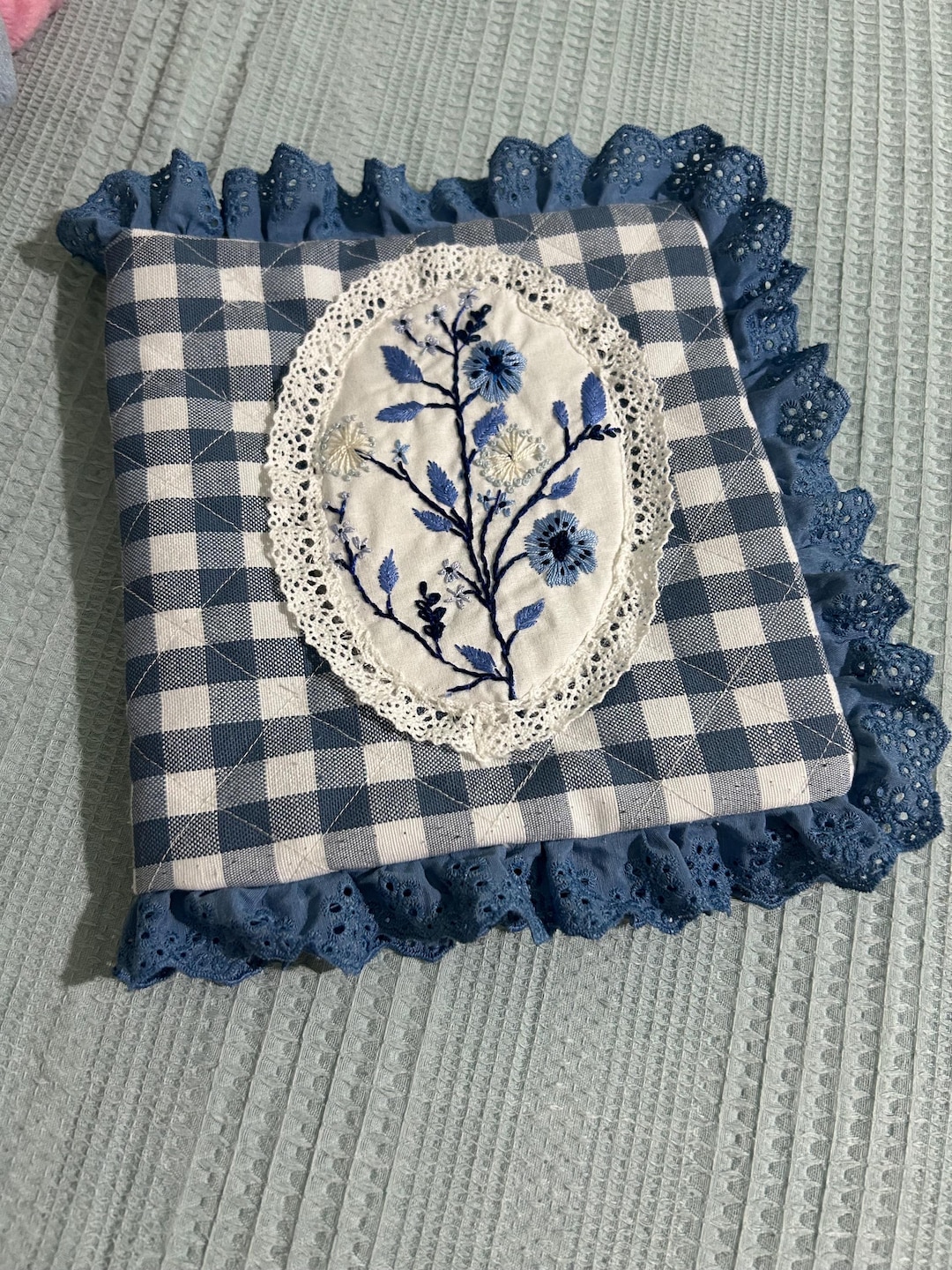 Vintage Style, Quilted Check Pattern. Fully Handmade Bible or Book ...