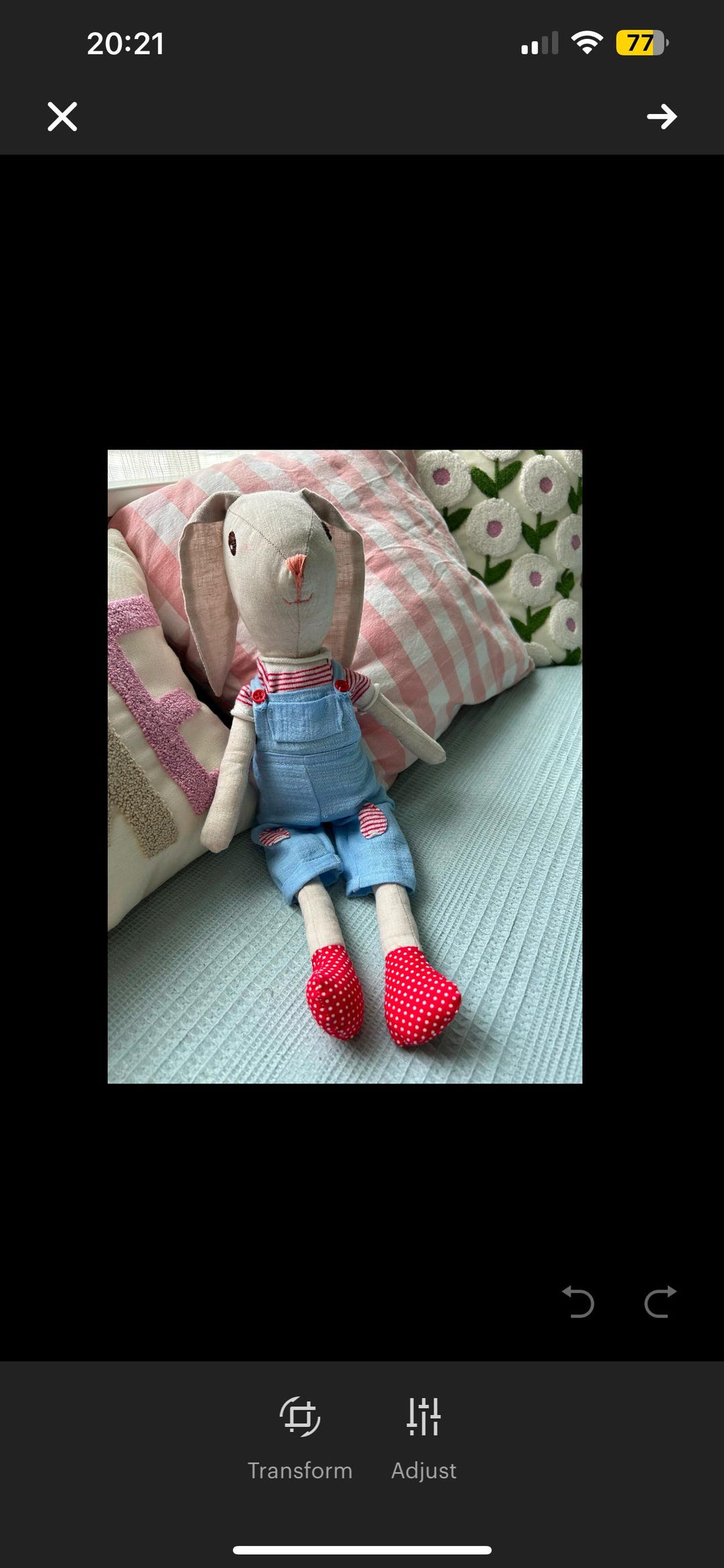 Bunny Linen Rag Doll - Etsy
